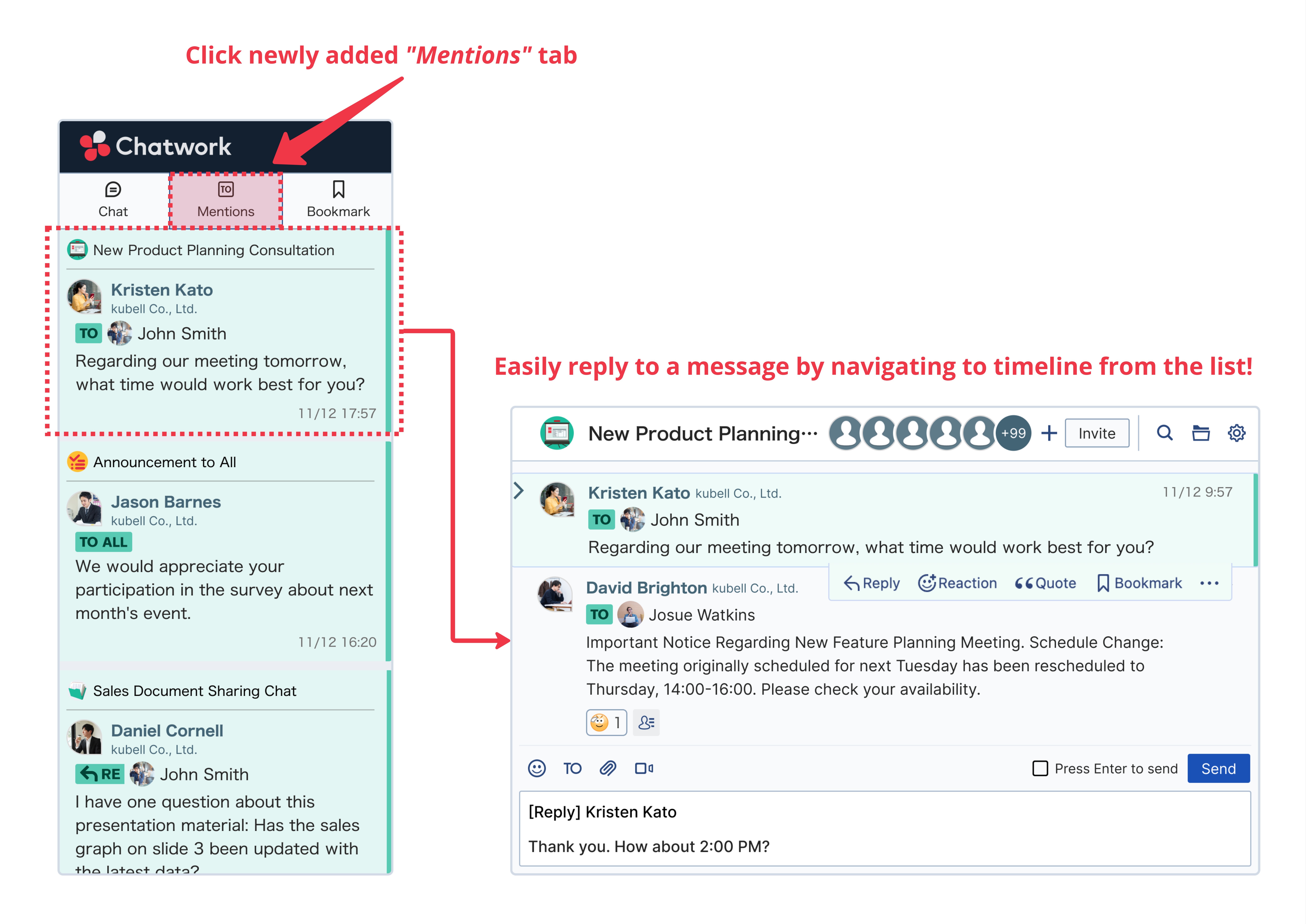 11/11/2024 -You can now easily read messages mentioned to you by the newly added “Mentions ...