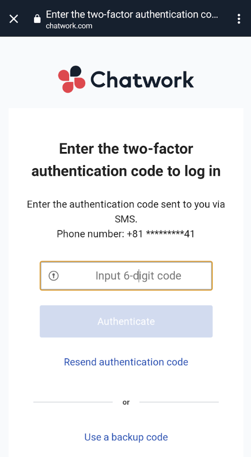 Unable to login to Chatwork (Mobile) – Chatwork‐en