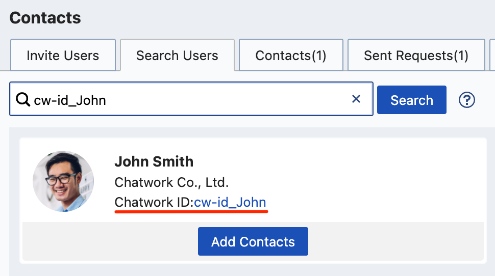 Setting up and editing Chatwork ID – Chatwork‐en