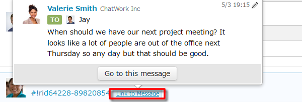 Using message links – Chatwork‐en