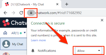 Desktop notifications cannot be enabled – Chatwork‐en